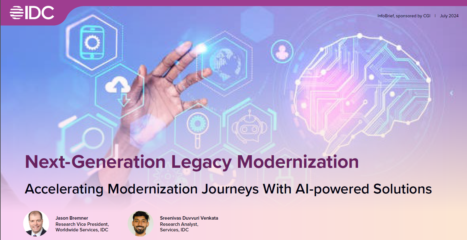 Exploring Legacy Modernization : Insights from the IDC InfoBrief